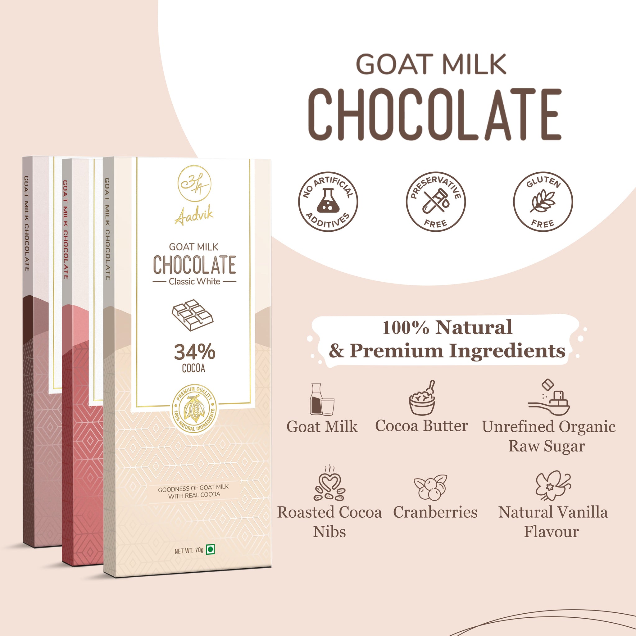 Assorted Goat Milk Chocolate Box – Cranberry, Hazelnut and White ...